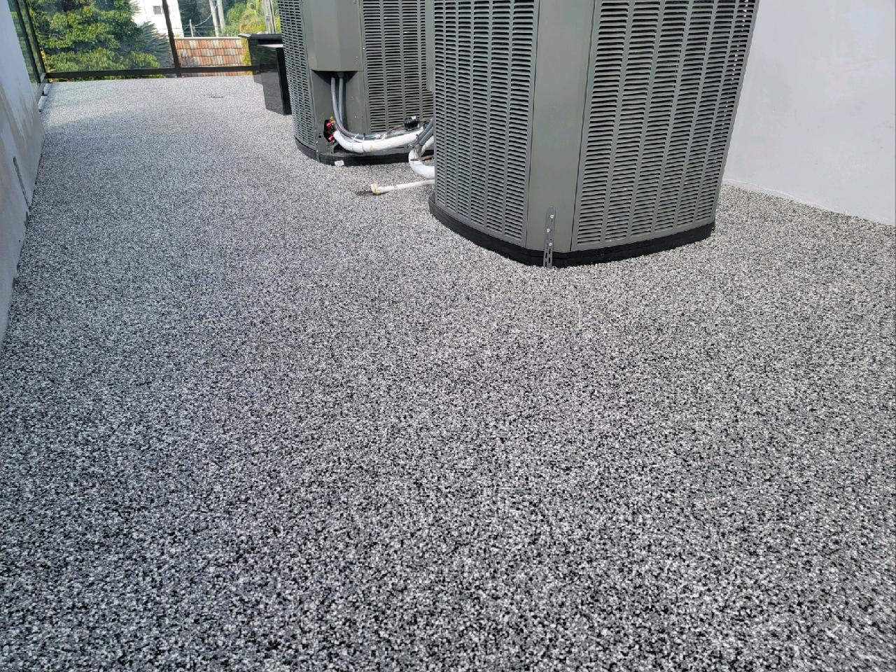 POURED RUBBER ON CONDO BALCONY – G & R Concrete Designs